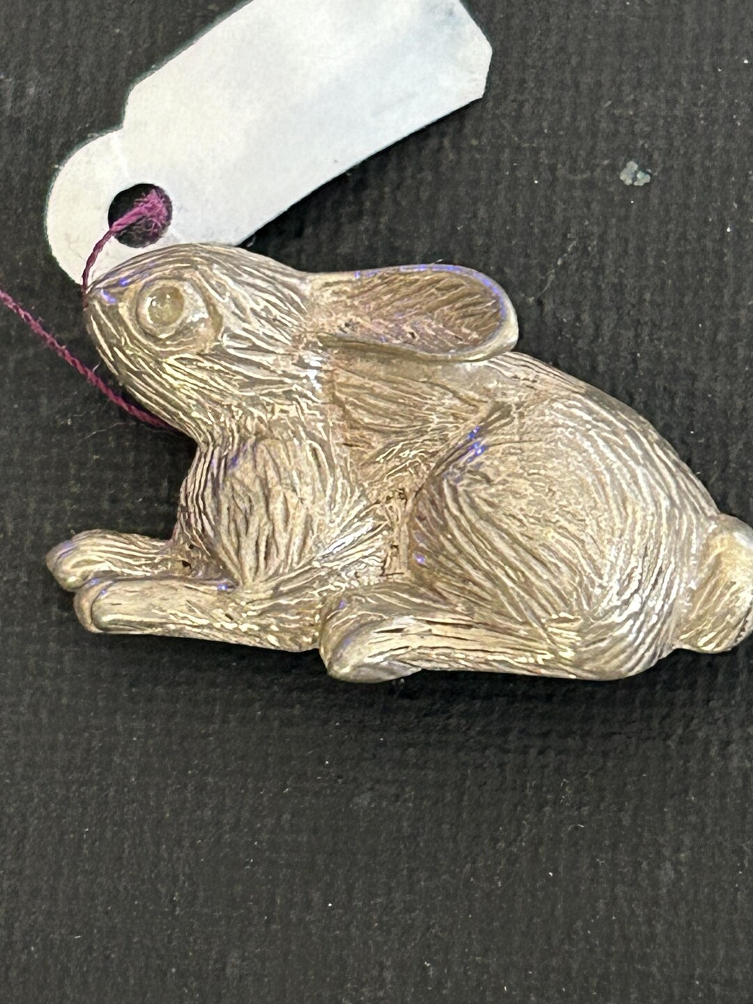 Vintage Pewter Rabbit Pin - Etsy