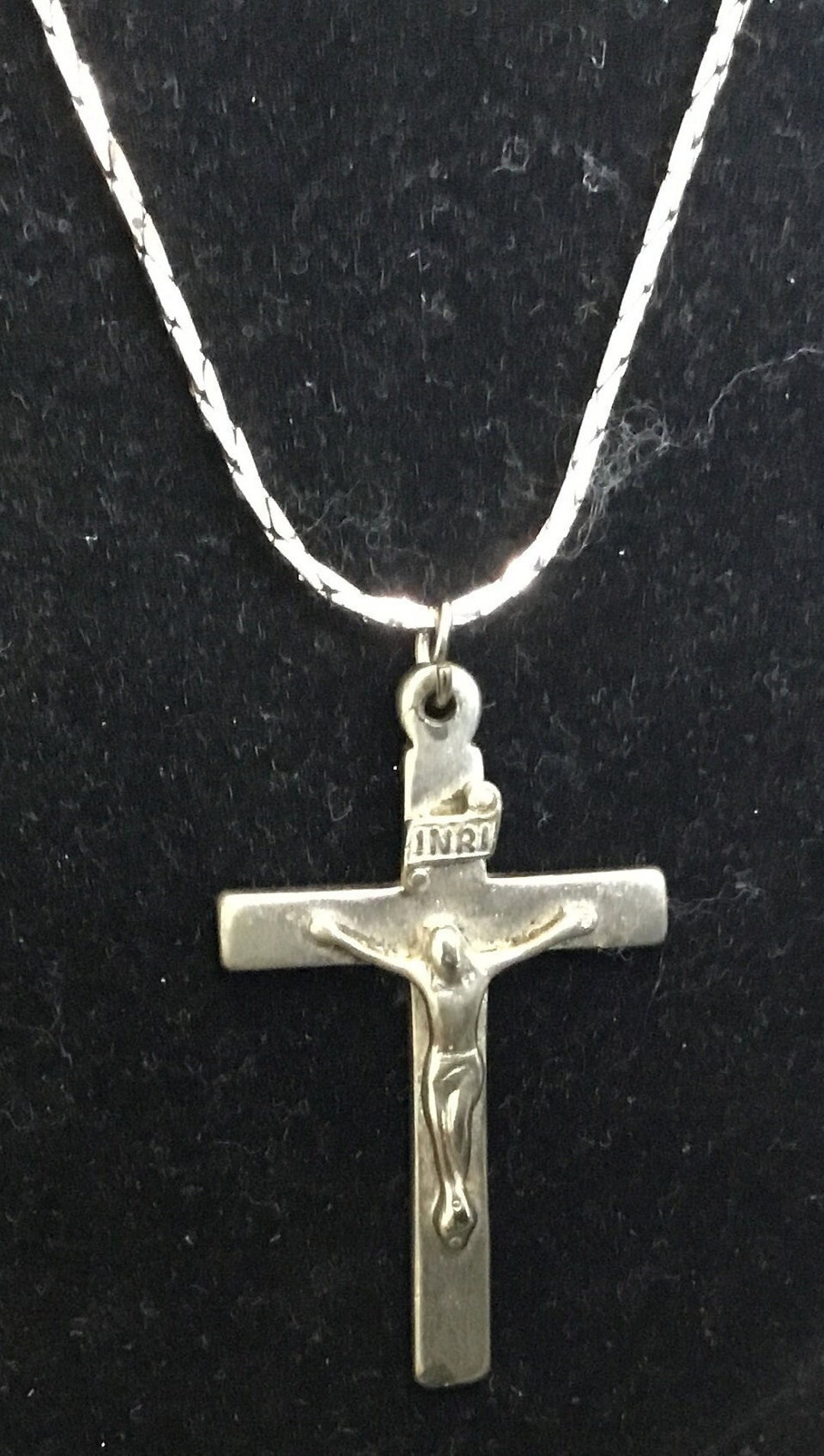 Creed Cross in Sterling Silver and Sterling Chain - Etsy