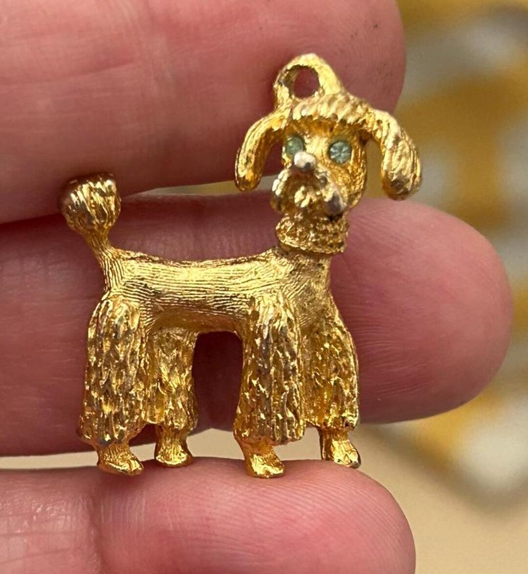 Authentic Gold Poodle Charm - Etsy