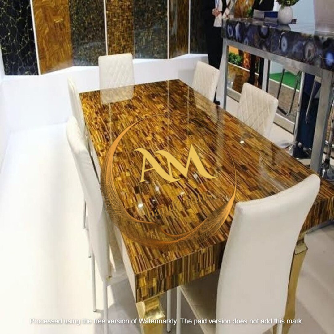 Tiger Eye Center Table Marble & Counter Top Home Deco Tiger - Etsy