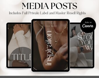 52 Modern Aesthetic Neutral Instagram Templates, Private Label Rights ...