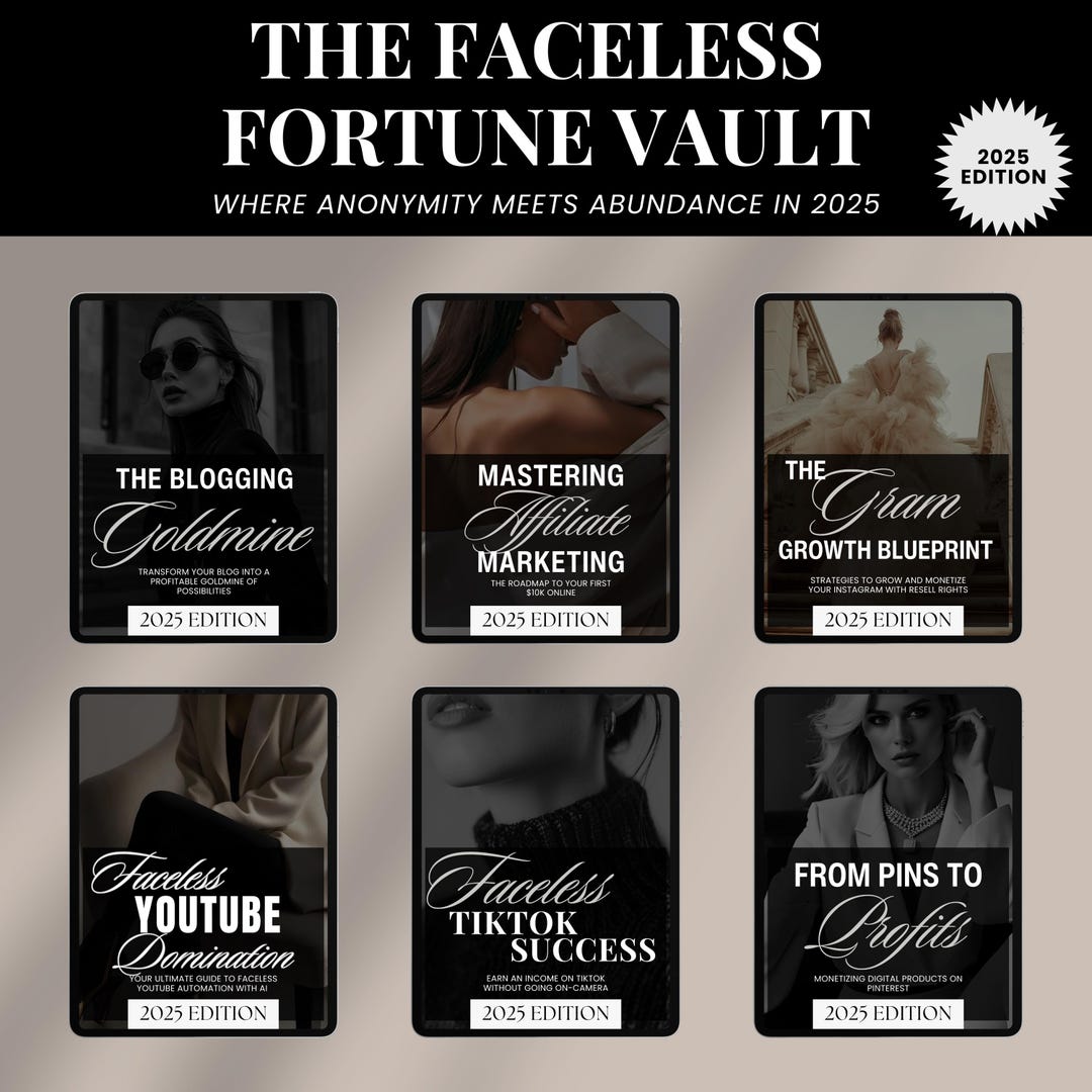 Faceless Passive Income Ebook Bundle MRR | Master Resell Rights | Resell Digital Product | PLR ...