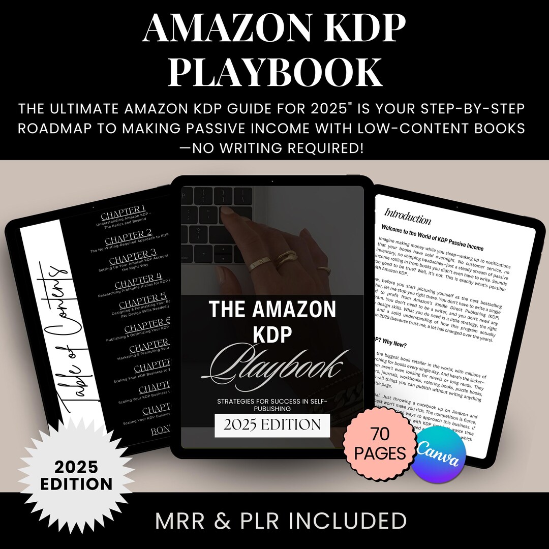 Amazon KDP Guide | 2025 Strategies | MRR | PLR | Done for You Guide ...