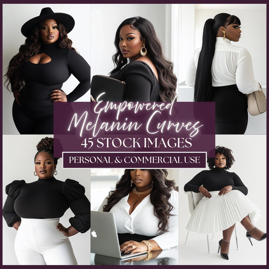 Plus Size Melanin Lifestyle Stock Photos | Inclusive Branding Images ...