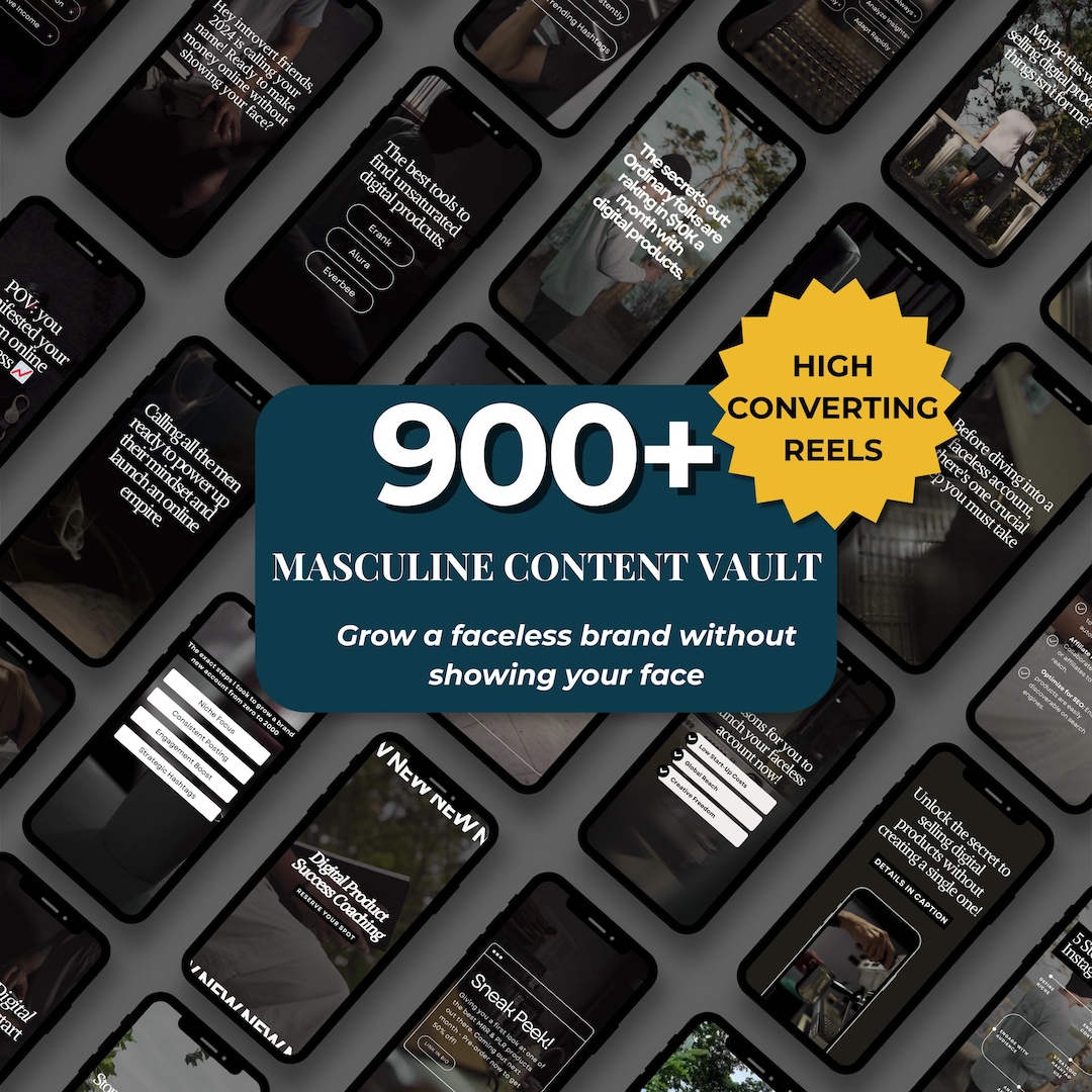 900 Faceless Reels for Men With Captions | Masculine Content Creator ...
