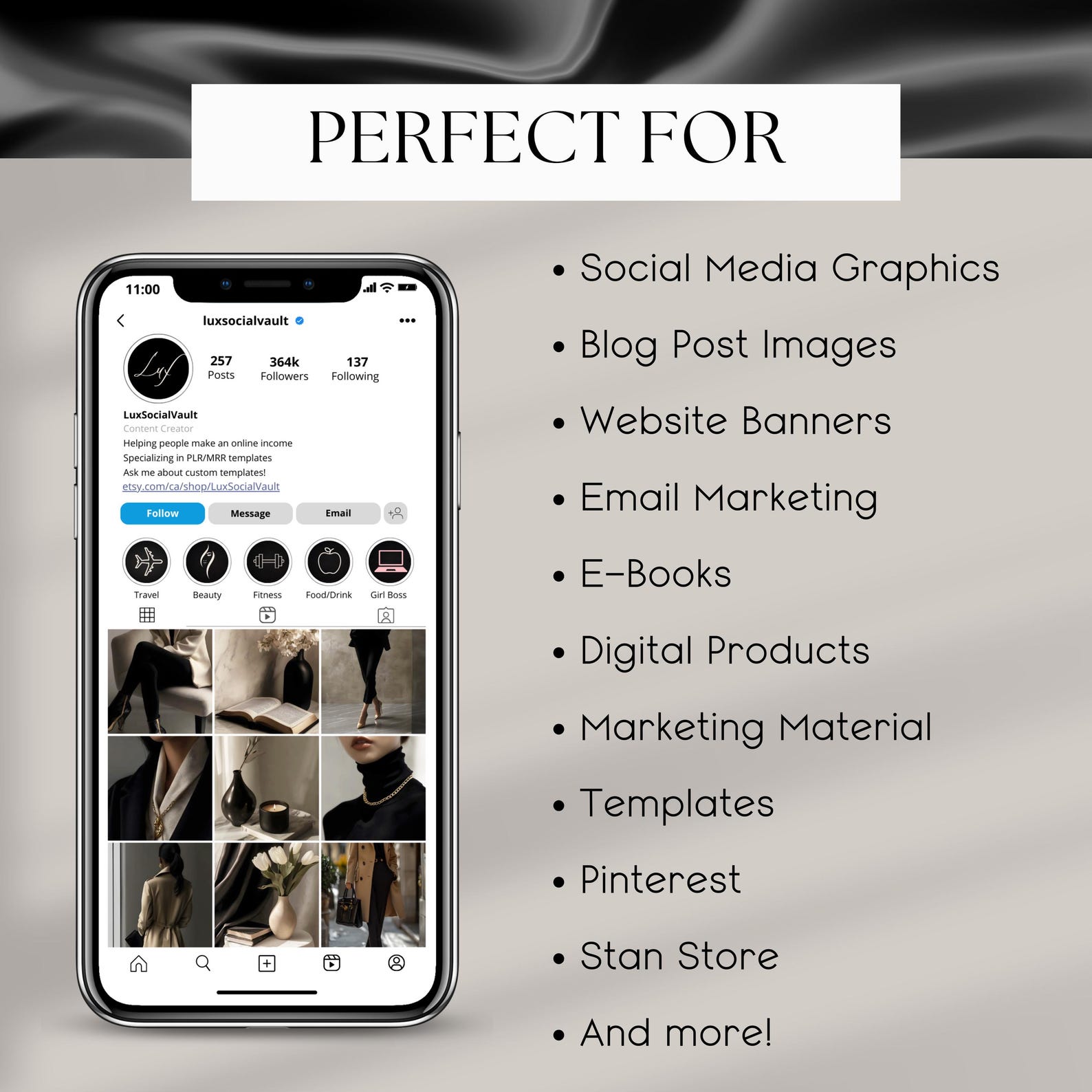 45 Aesthetic Faceless Marketing Stock Images | Master Resell Rights ...