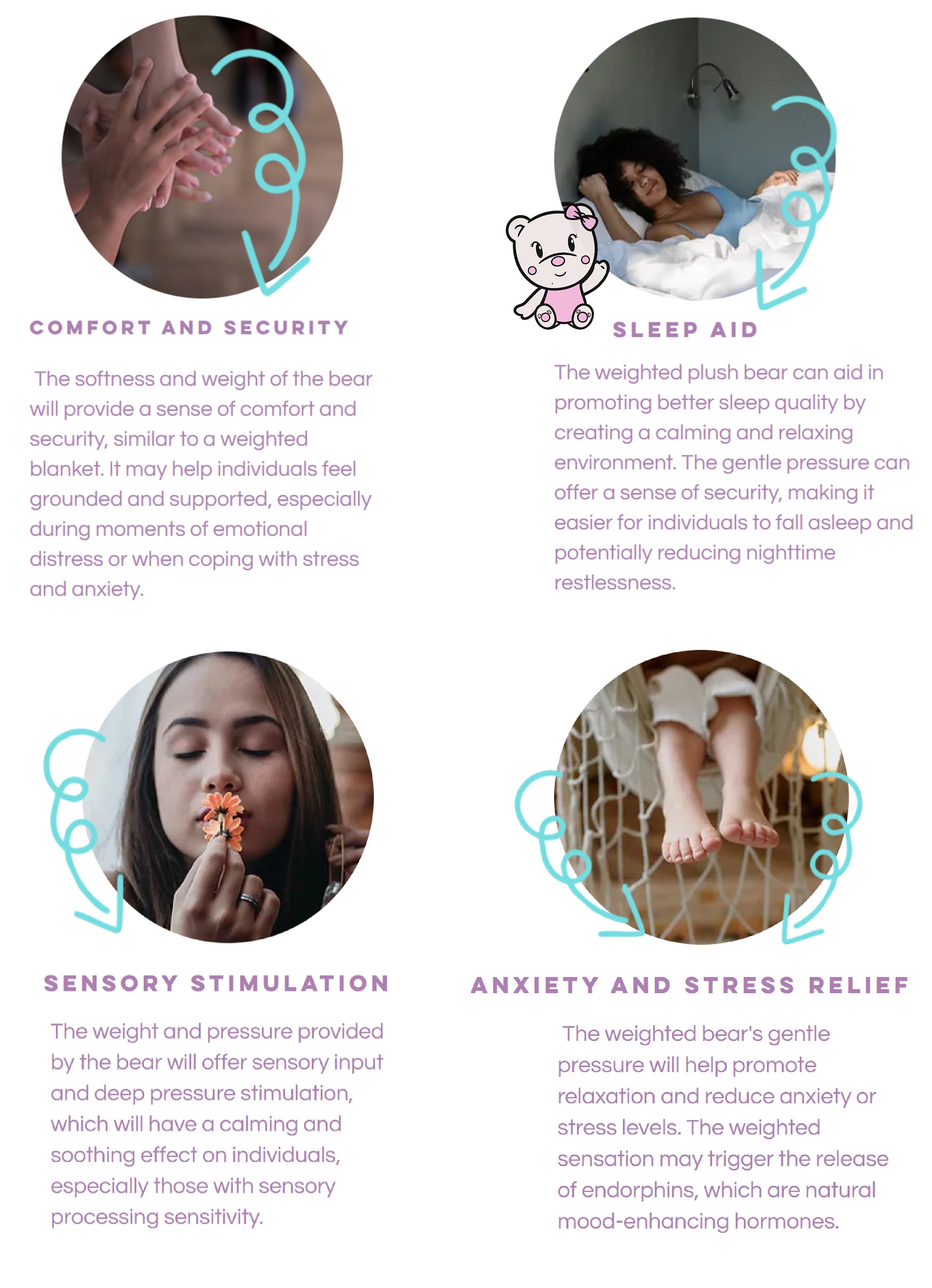 4lb Weighted Teddy Plushie: Baisy Bear for Stress Relief - Etsy