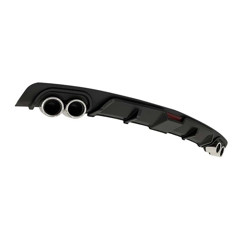 For Skoda Octavia Rear Diffuser Black or Gray 4 Chrome Exhaust View ...