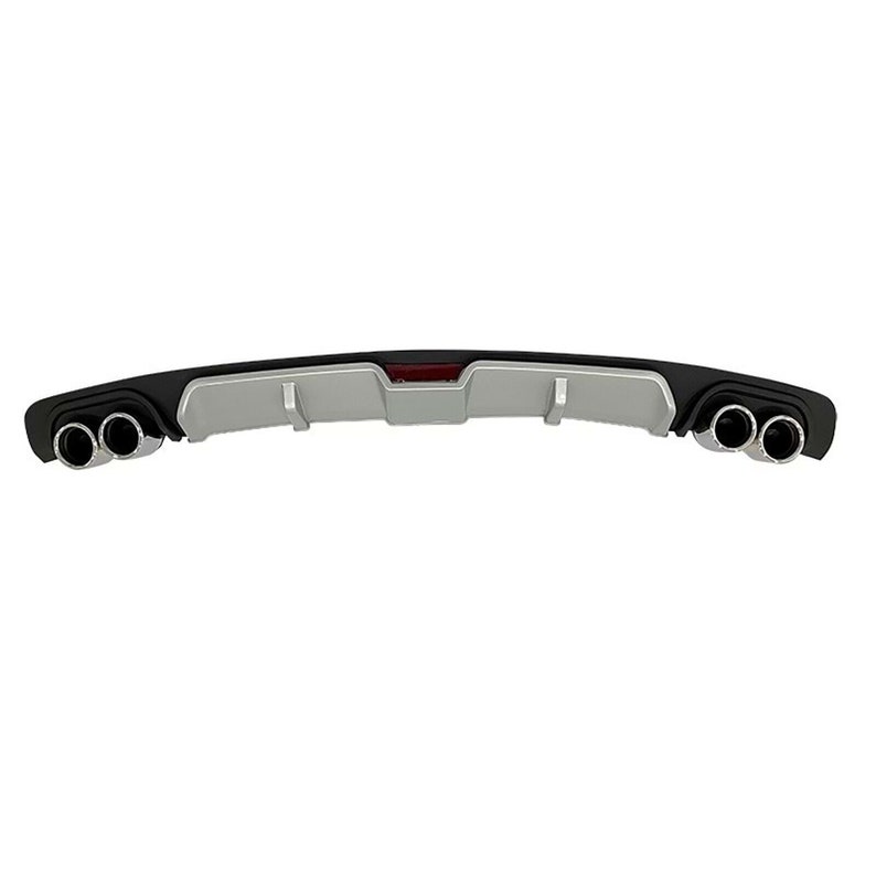 For Skoda Octavia Rear Diffuser Black or Gray 4 Chrome Exhaust View ...