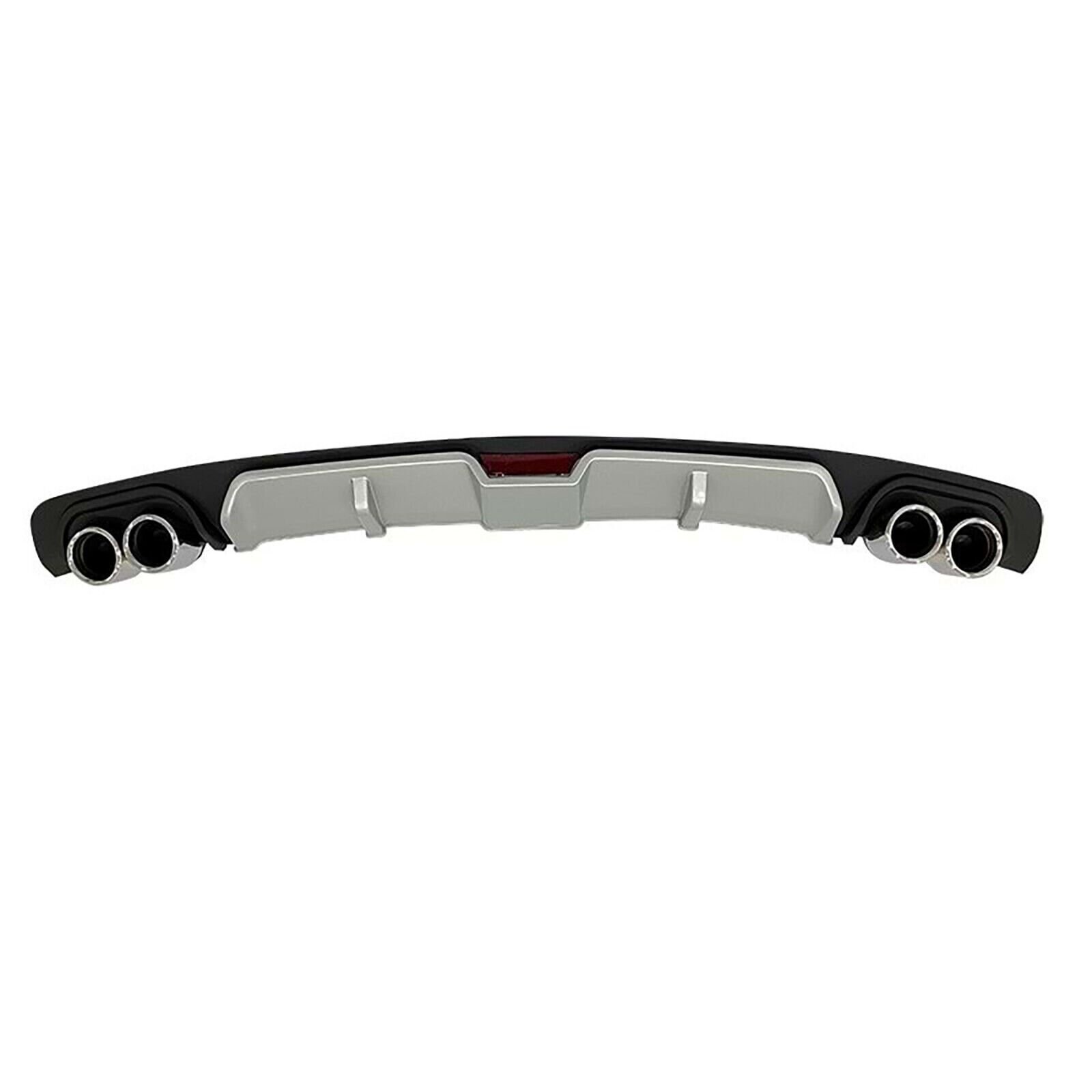 For Skoda Octavia Rear Diffuser Black or Gray 4 Chrome Exhaust View ...