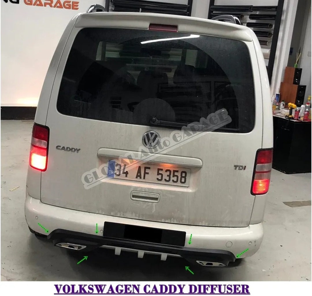 For Vw Caddy Rear Diffuser Black or Gray Chrome Exhaust View - Etsy