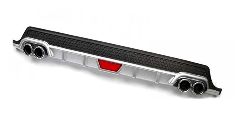 For Ford Focus 2 Rear Diffuser Black or Gray 4 Chrome Exhaust View Rear ...