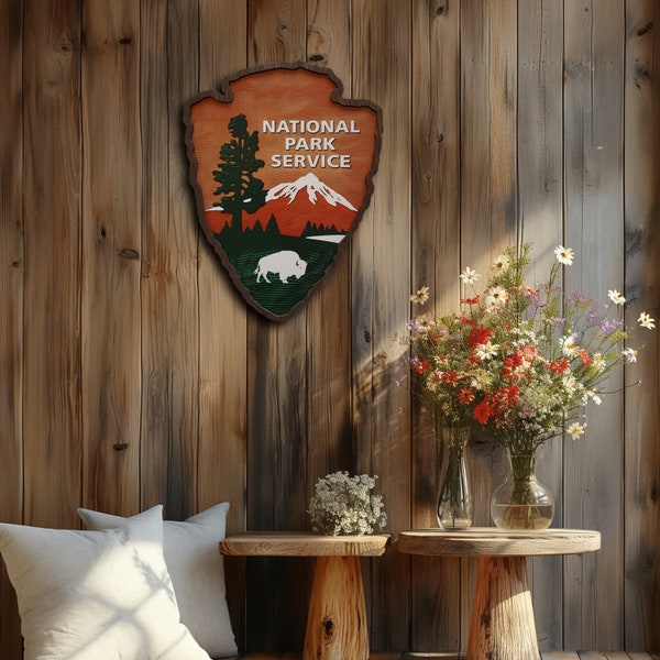 Personalized National Park Service Wood Sign - Etsy