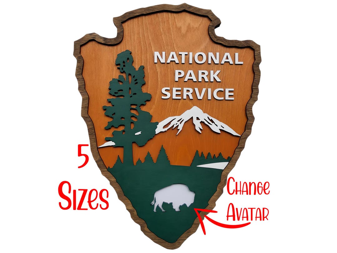 Handcrafted National Park Service Arrowhead Sign: Personalized NPS ...