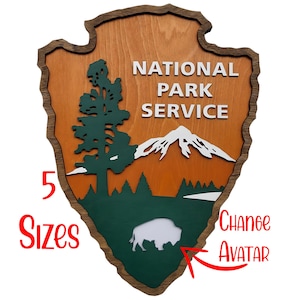 Handcrafted National Park Service Arrowhead Sign: Personalized NPS ...