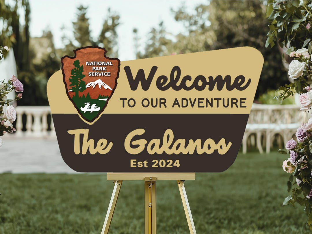 Wedding Welcome Sign Nature Lover Baby Shower Wedding Reception NPS ...