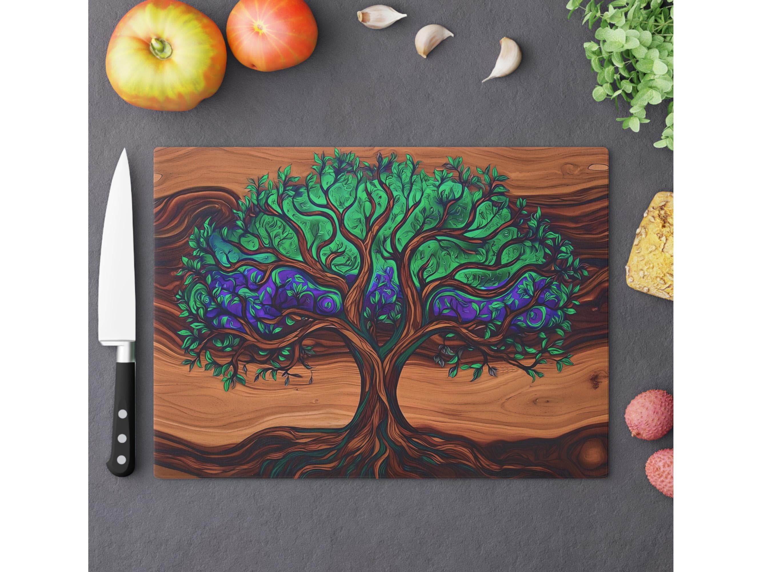 Glass Tree of Life Charcuterie Board Cutting Board Wedding Gift ...
