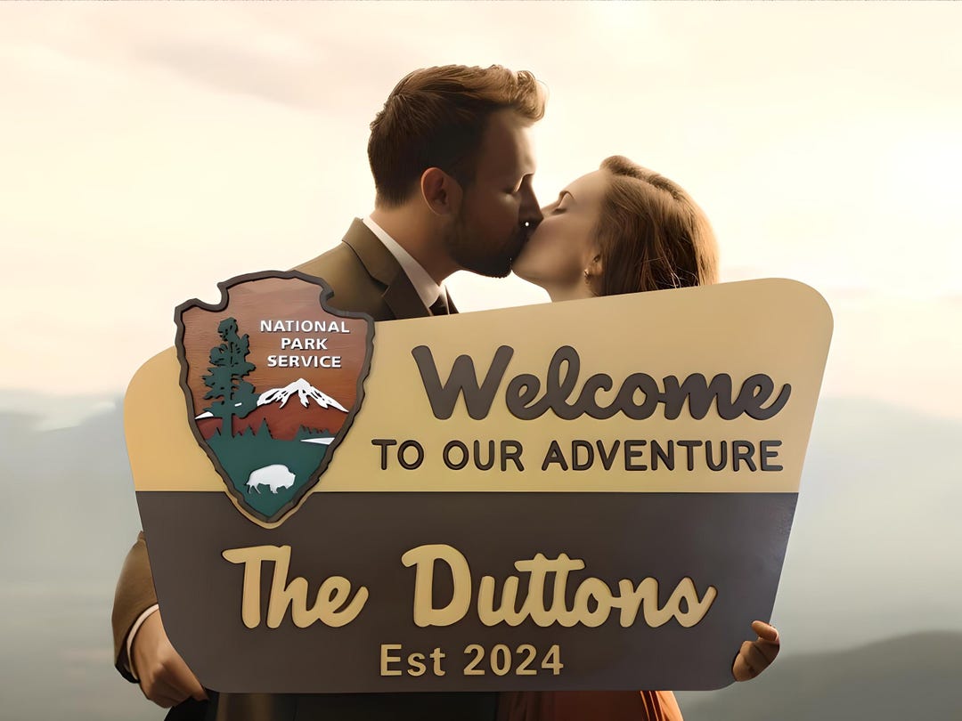 National Park Service Welcome Sign, Custom NPS Sign, Wedding Sign ...