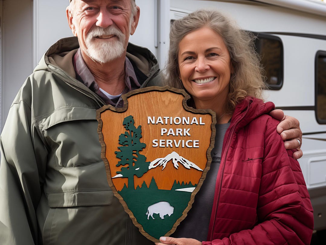 Personalized National Park Service Arrowhead Sign: 3D Wood Decor - Etsy