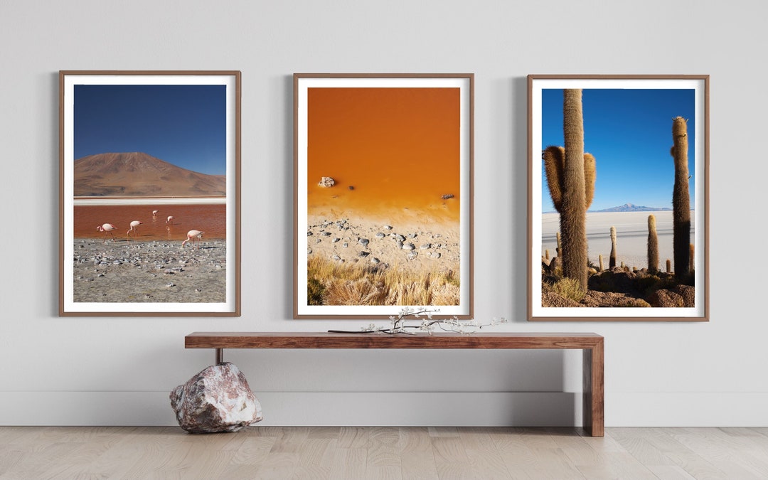 Salar De Uyuni Landscape Prints Gallery Set of 3 Color Prints Bolivia ...