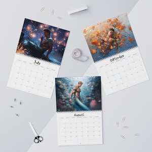 2025 Merman Mystique Calendar | Fantasy Merfolk Art | 13 Unique Mermen ...