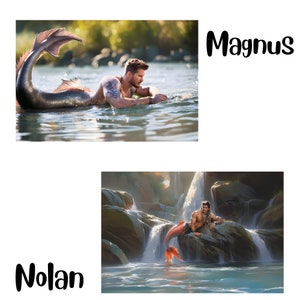 Mermen of 2024 Poster Collection Poster Version of 2024 Calendar Mermen ...