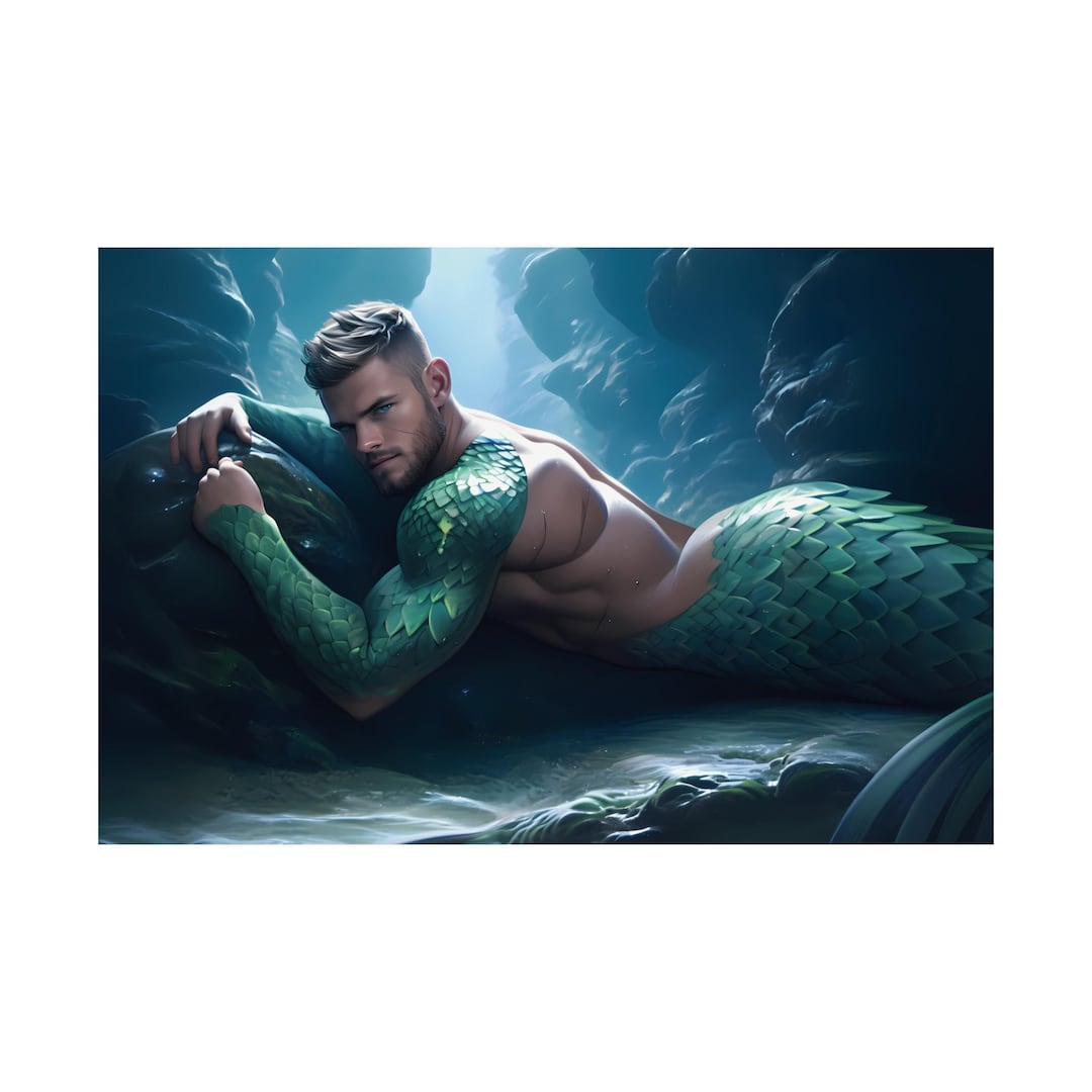 Mermen of 2024 Poster Collection Poster Version of 2024 Calendar Mermen ...