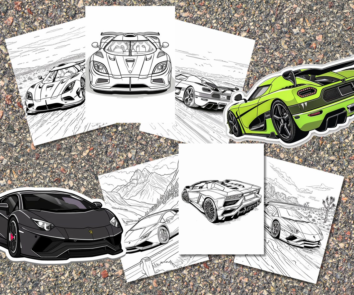 100+ Super Cars Coloring Pages, for Kids and Adults, Supercars, Cars ...