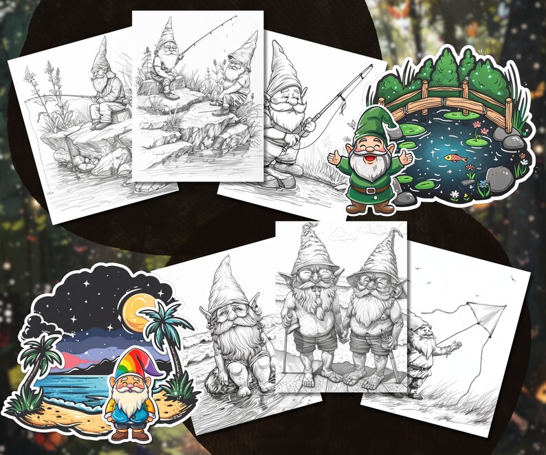 100+ Gnomes Coloring Pages, Cute Gnome Coloring Sheets, Garden Gnomes ...
