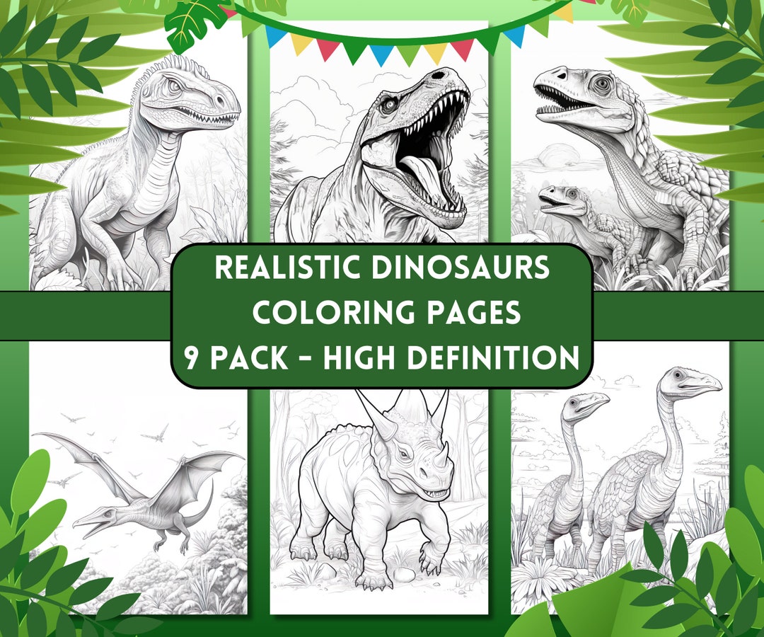 Realistic Dinosaurs Coloring Pages, Jurassic Coloring, Coloring ...