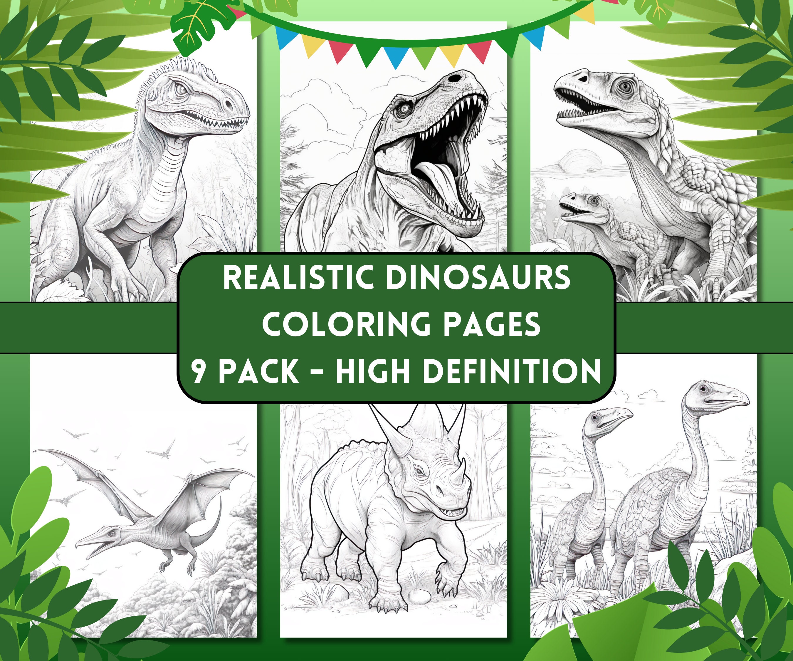 Realistic Dinosaurs Coloring Pages, Jurassic Coloring, Coloring ...