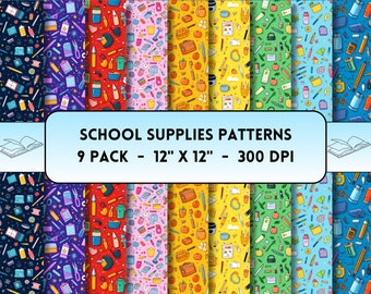 School Digital Papers, School Pattern, School Seamless, Teacher ...