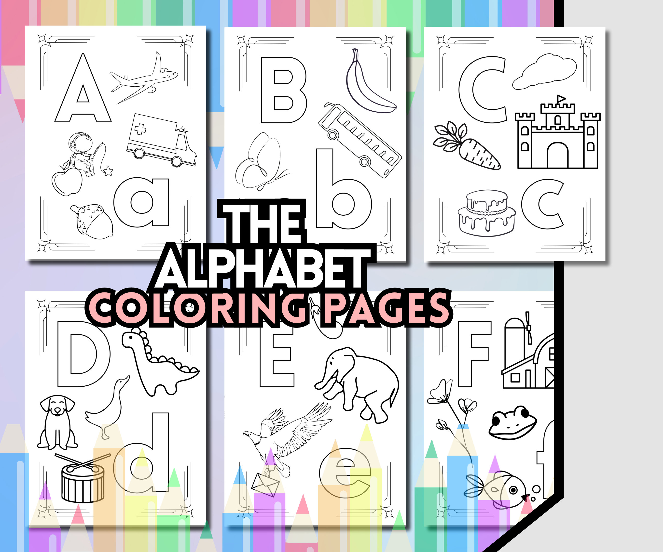 Alphabet Coloring Pages for Kids, Printable Alphabet Coloring Pages ...