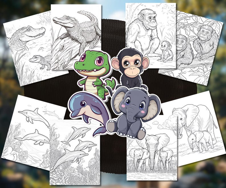 Zoo Animal Coloring Pages for Kids, 100+ Coloring Pages, Easy Kids ...