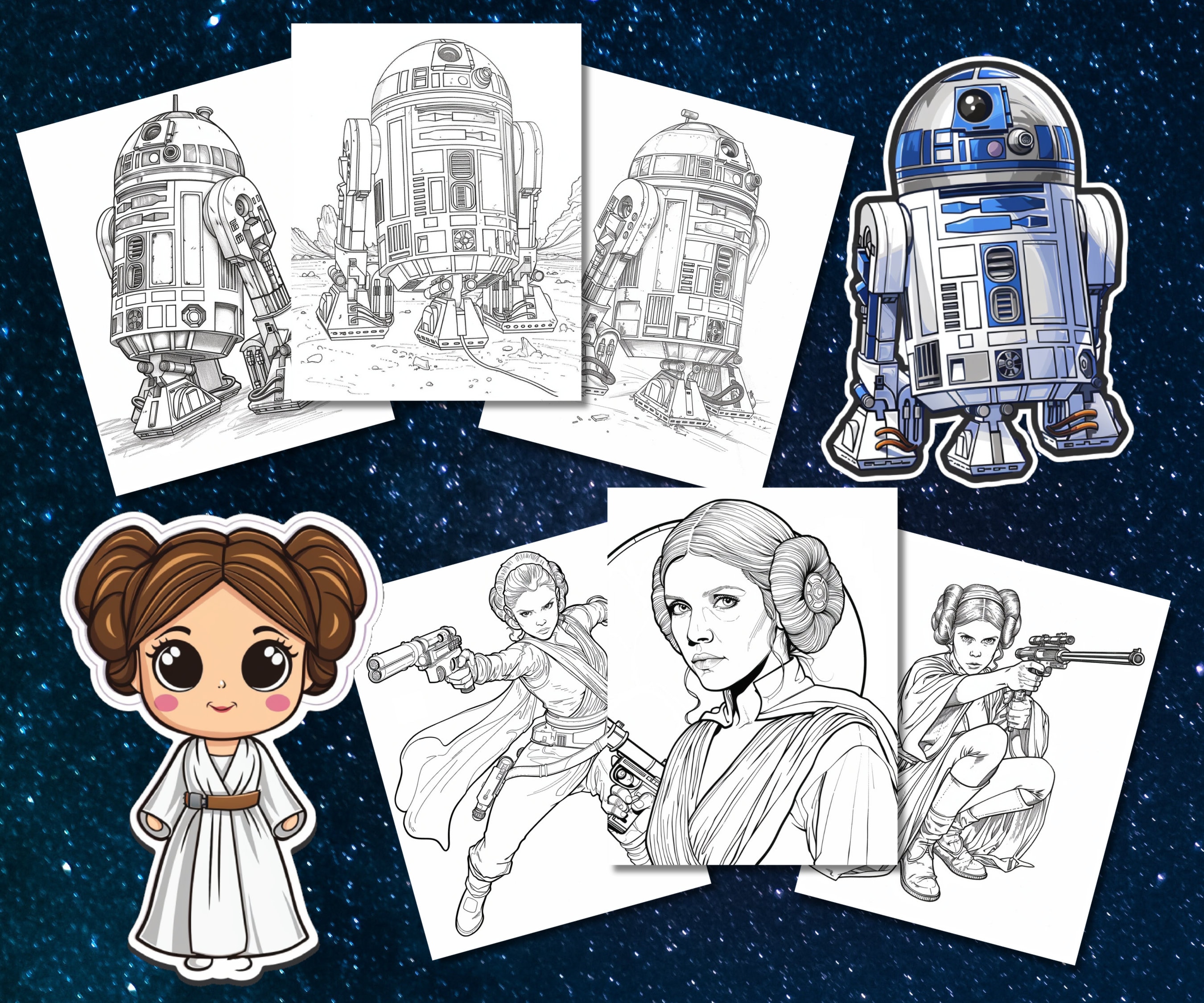 Star Wars Coloring Pages, 100+ Coloring Sheets, Star Wars Characters ...