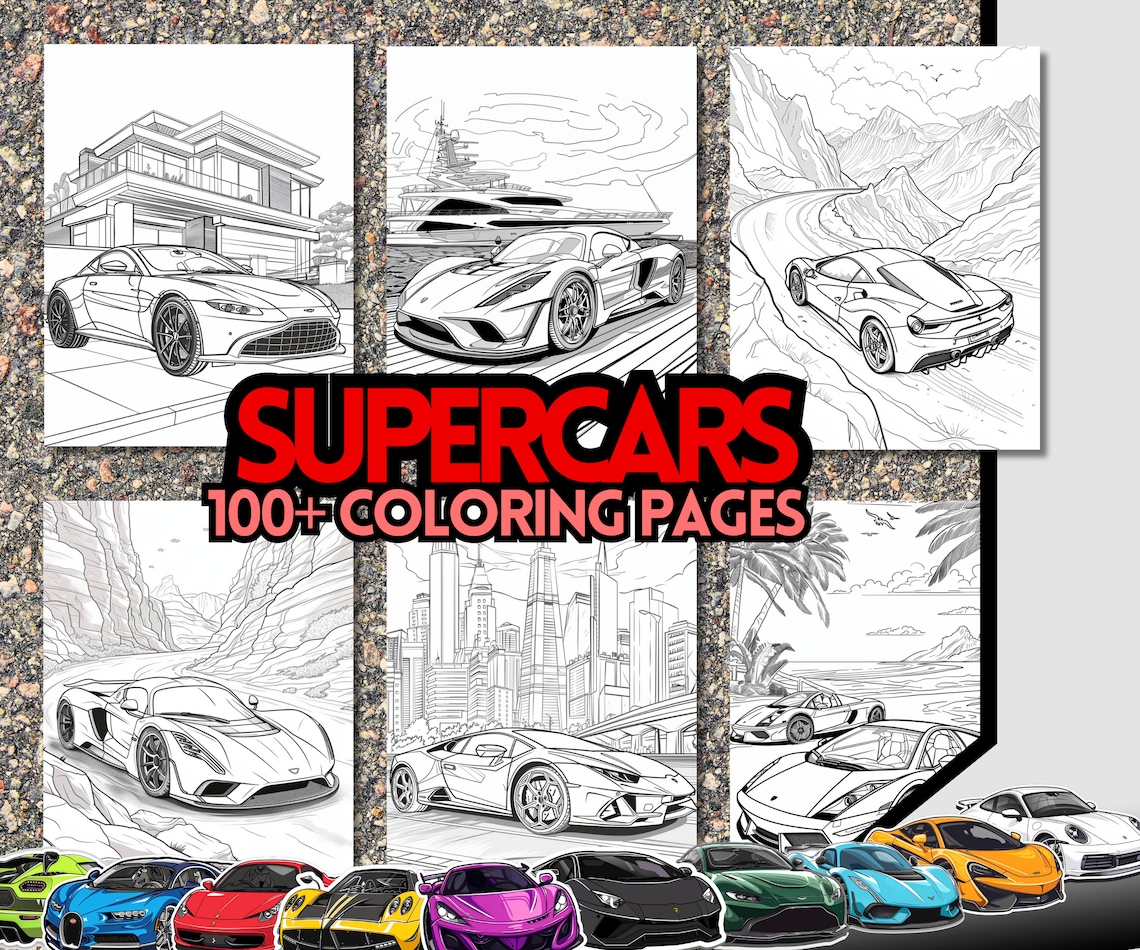 100+ Super Cars Coloring Pages, for Kids and Adults, Supercars, Cars ...