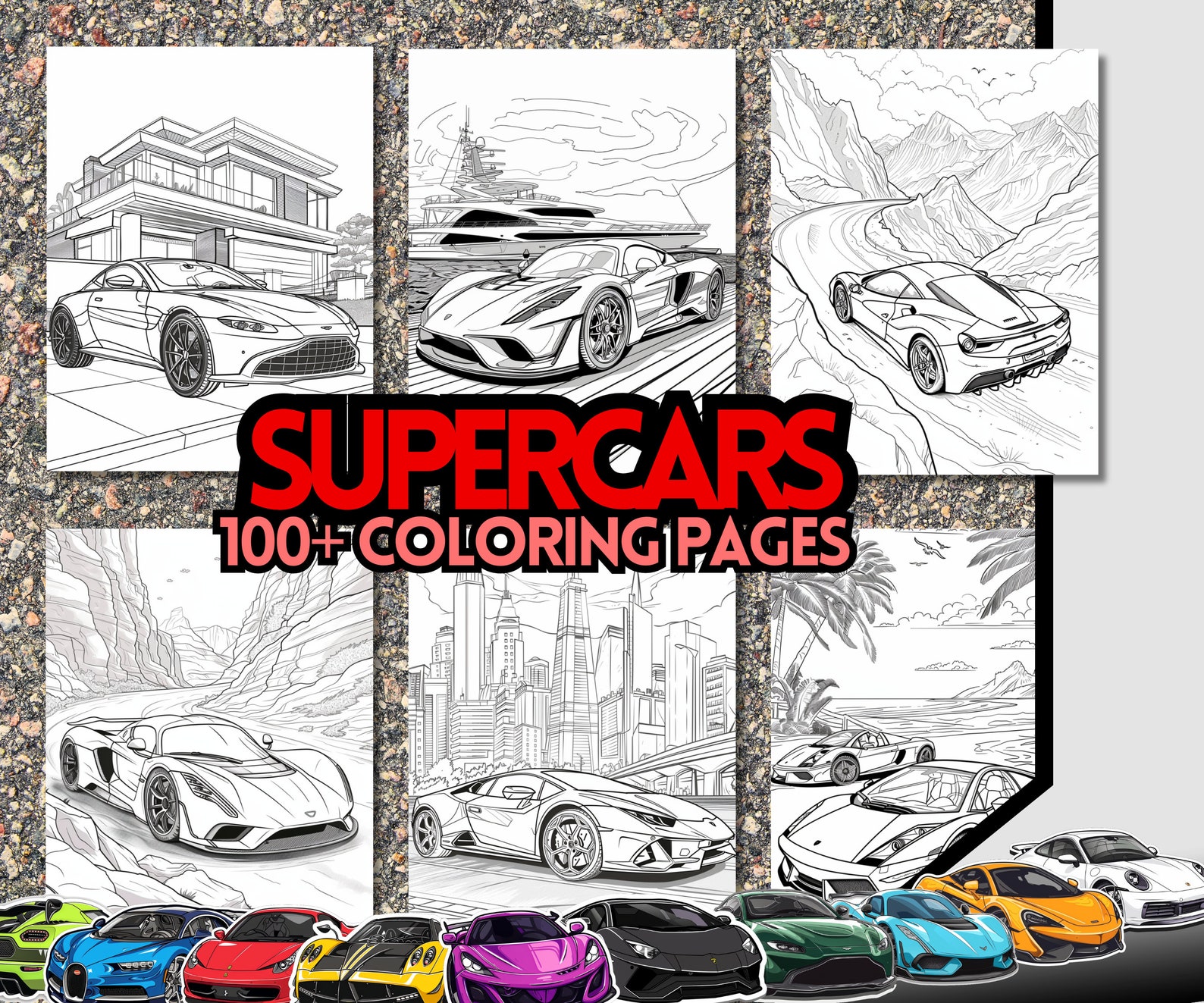 100+ Super Cars Coloring Pages, for Kids and Adults, Supercars, Cars ...
