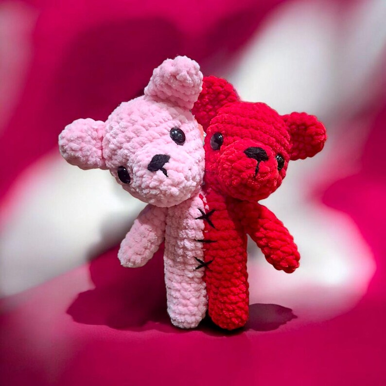 Two-headed Bear Amigurumi Crochet Plush - Cozy Cryptid Co - Etsy