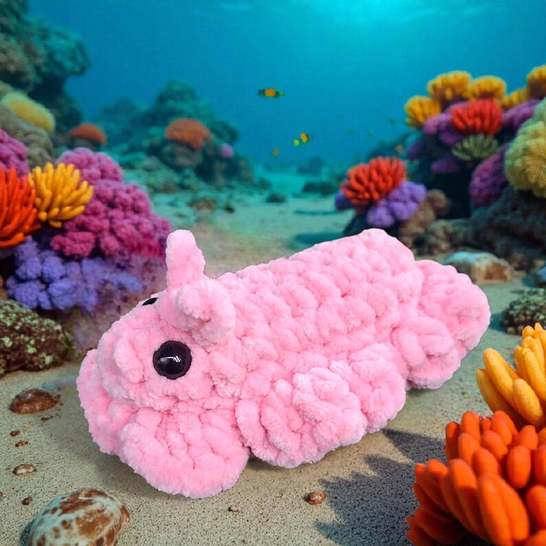 Mini Sea Slug Amigurumi Crochet Plush - Cozy Cryptid Co - Etsy
