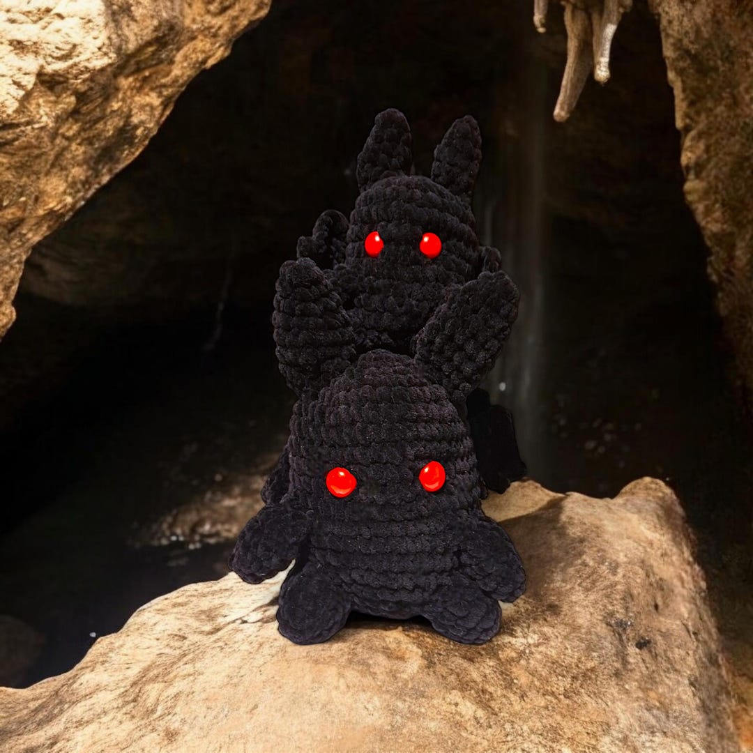 Mini Mothman Amigurumi Crochet Plush - Cozy Cryptid Co - Etsy