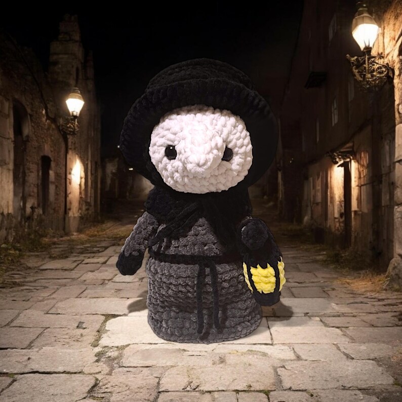 Plague Doctor Amigurumi Crochet Plush - Cozy Cryptid Co - Etsy