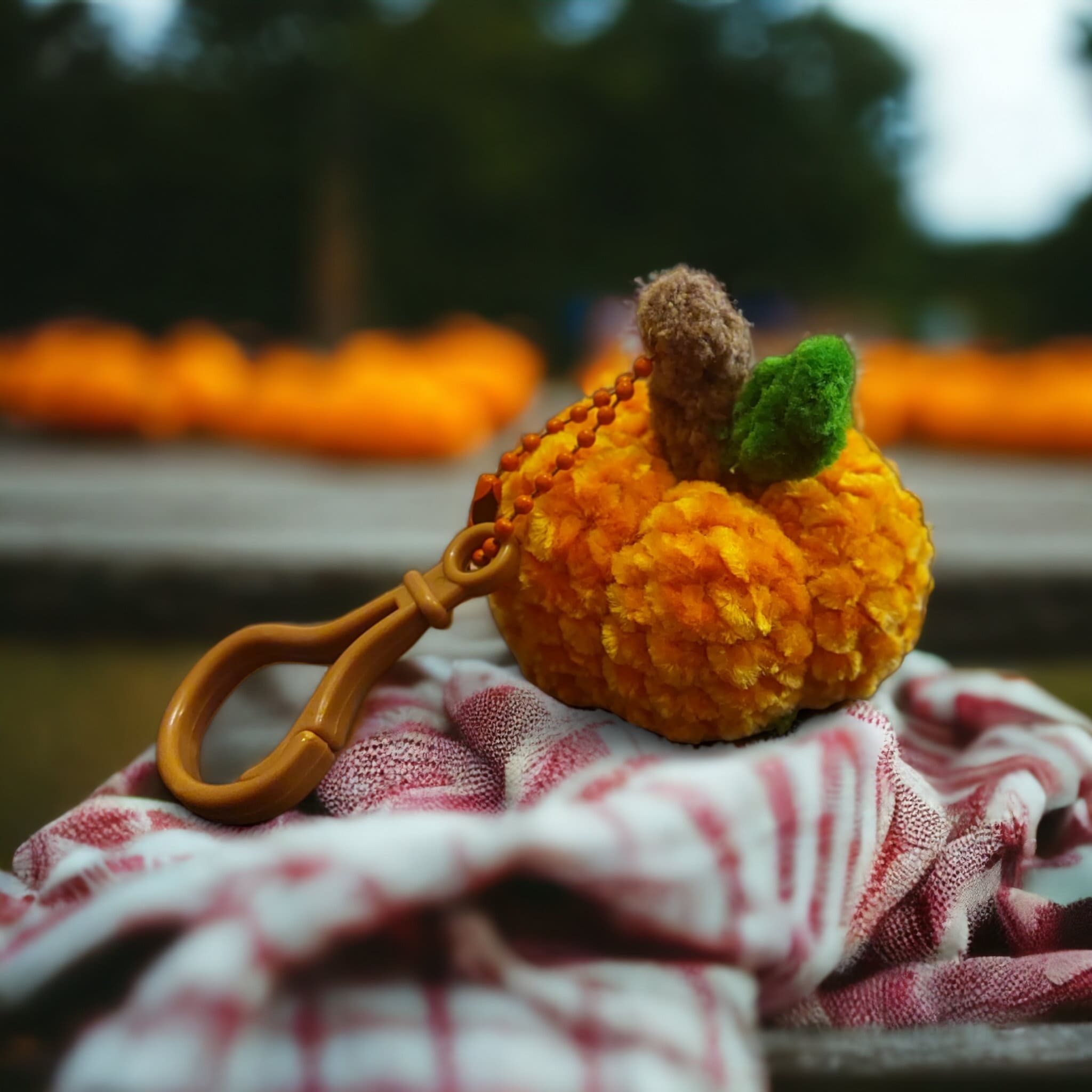 Mini Pumpkin Amigurumi Crochet Plush Bag Clip - Cozy Cryptid Co - Etsy