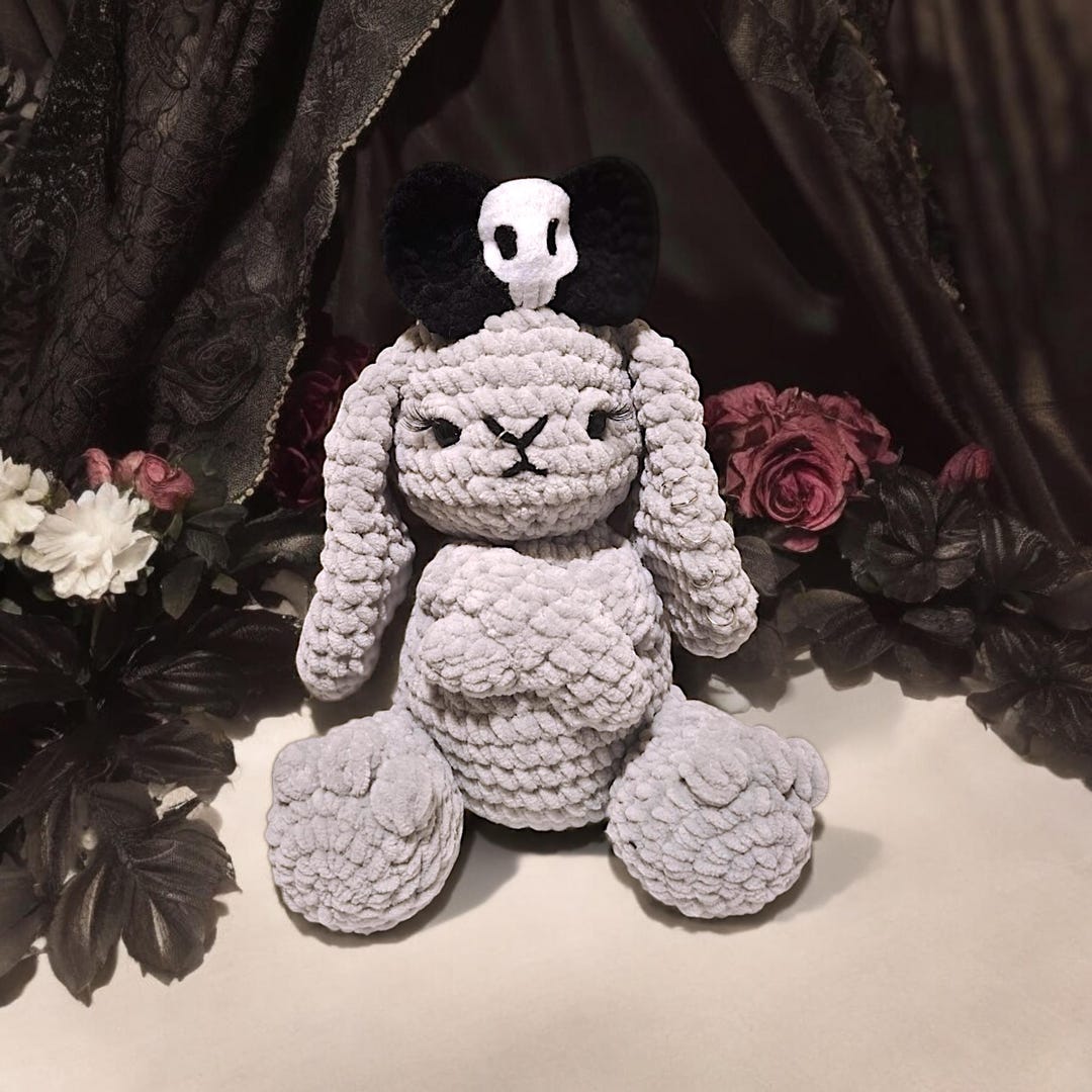 Gothic Bunny Amigurumi Crochet Plush - Cozy Cryptid Co - Etsy