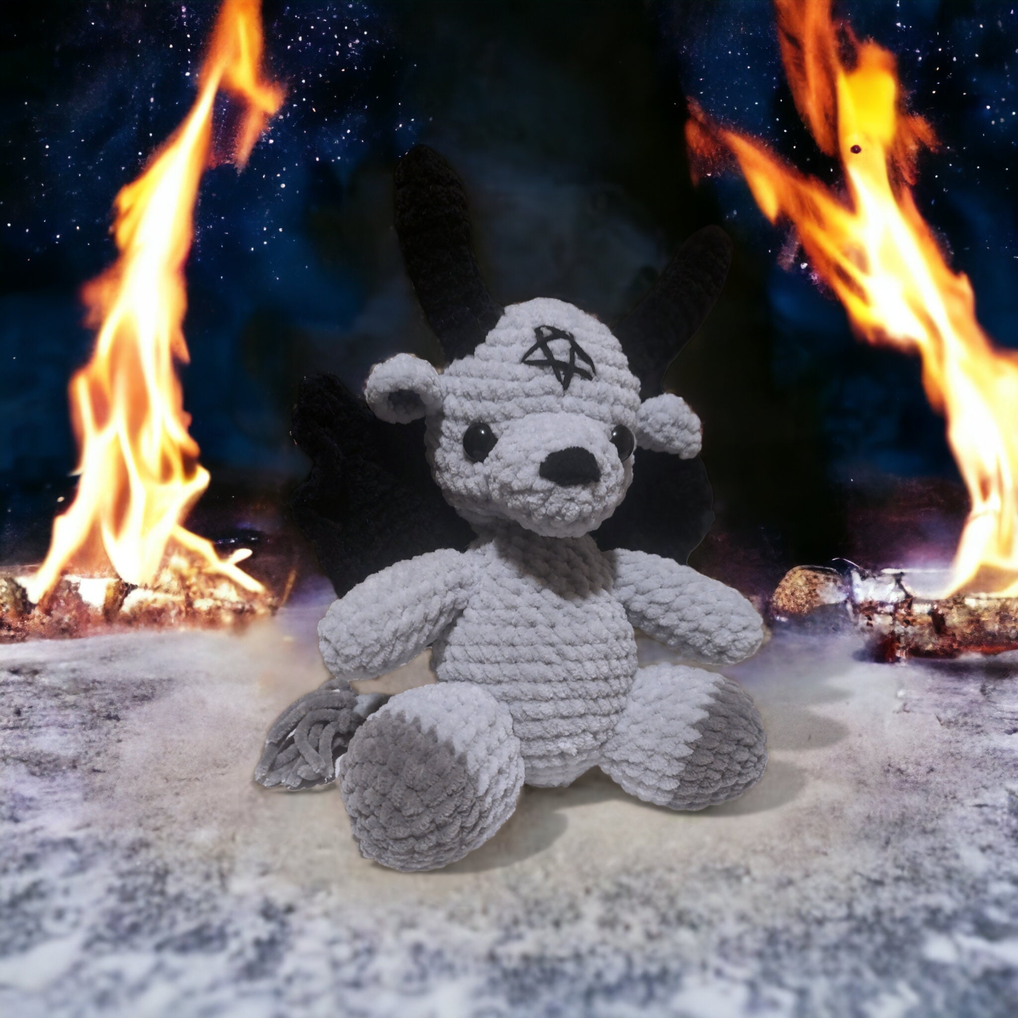 Baphomet Amigurumi Crochet Plush - Cozy Cryptid Co - Etsy