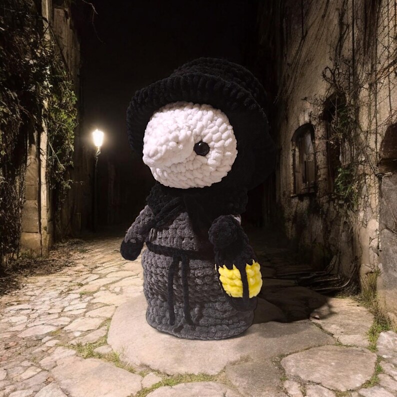 Plague Doctor Amigurumi Crochet Plush - Cozy Cryptid Co - Etsy
