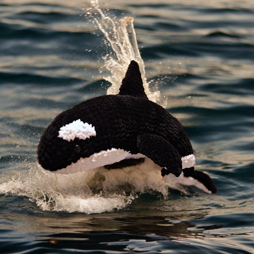 Orca Amigurumi Crochet Plush - Cozy Cryptid Co - Etsy