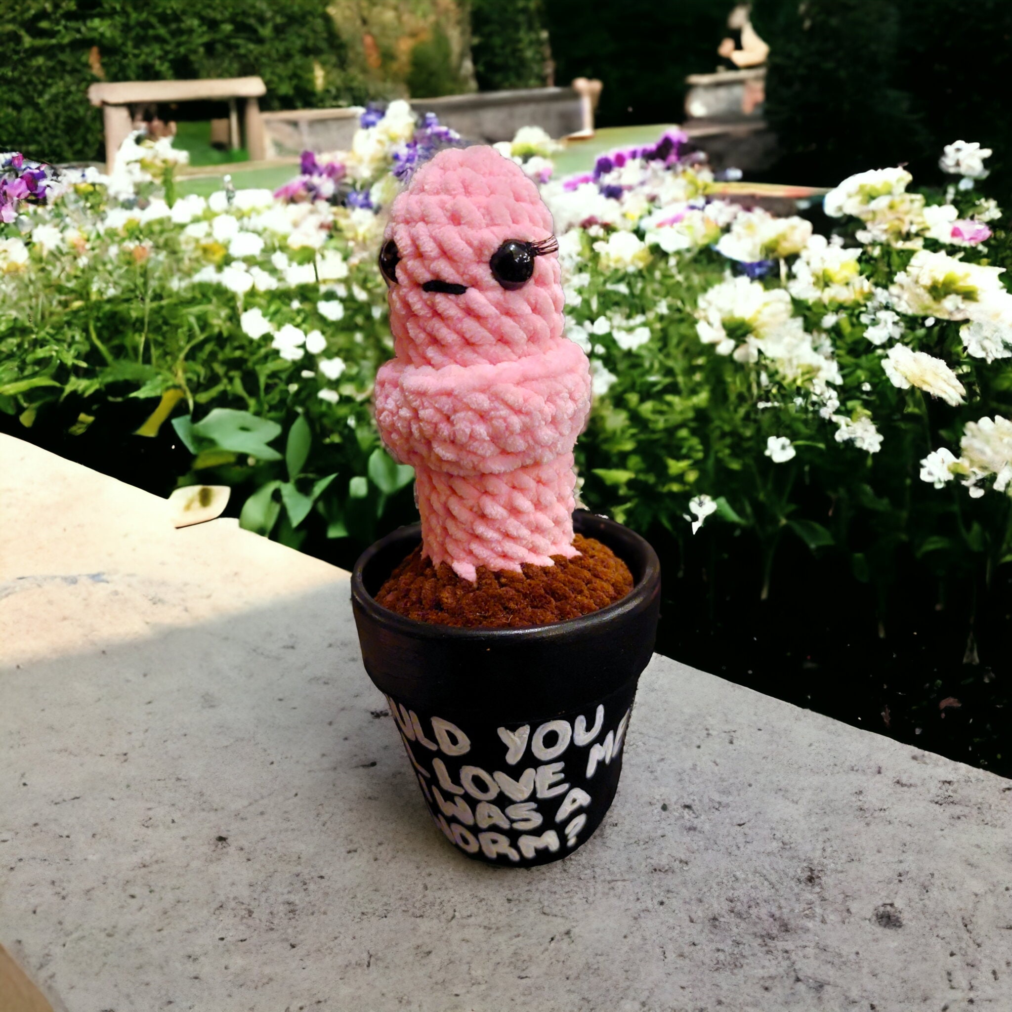 Worm Girlfriend Amigurumi Crochet Plush - Cozy Cryptid Co - Etsy