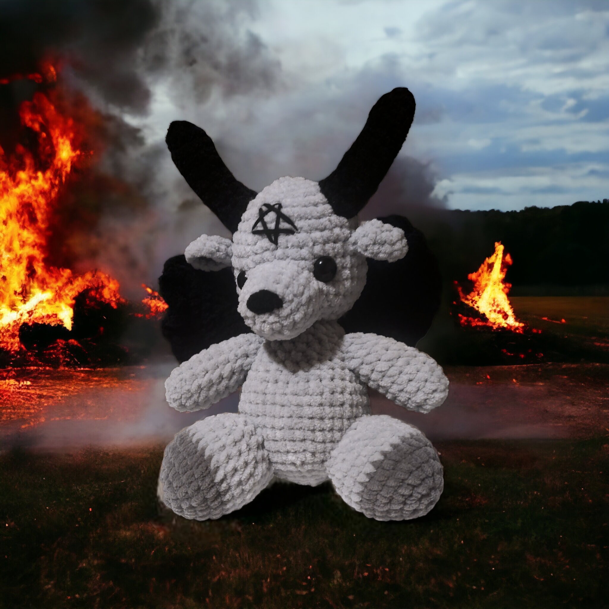 Baphomet Amigurumi Crochet Plush - Cozy Cryptid Co - Etsy