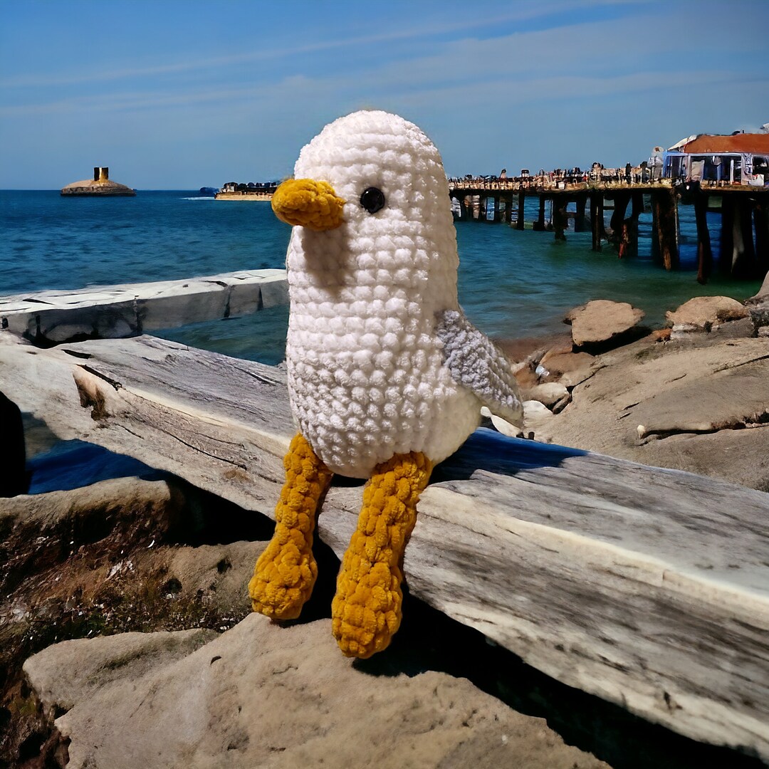 Seagull Amigurumi Crochet Plush - Cozy Cryptid Co - Etsy