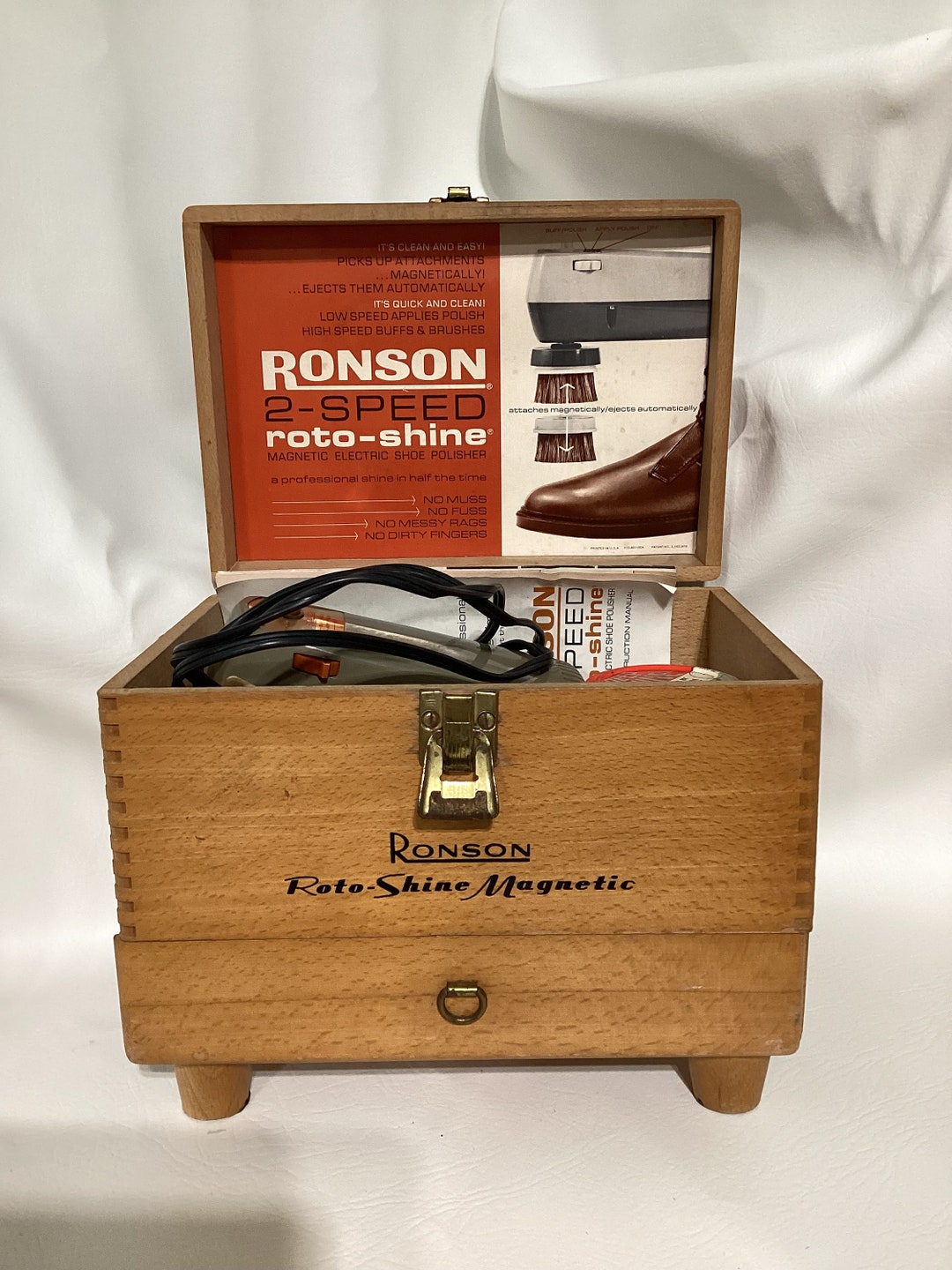 Vintage Ronson Electric Shoe Shine Kit - Etsy